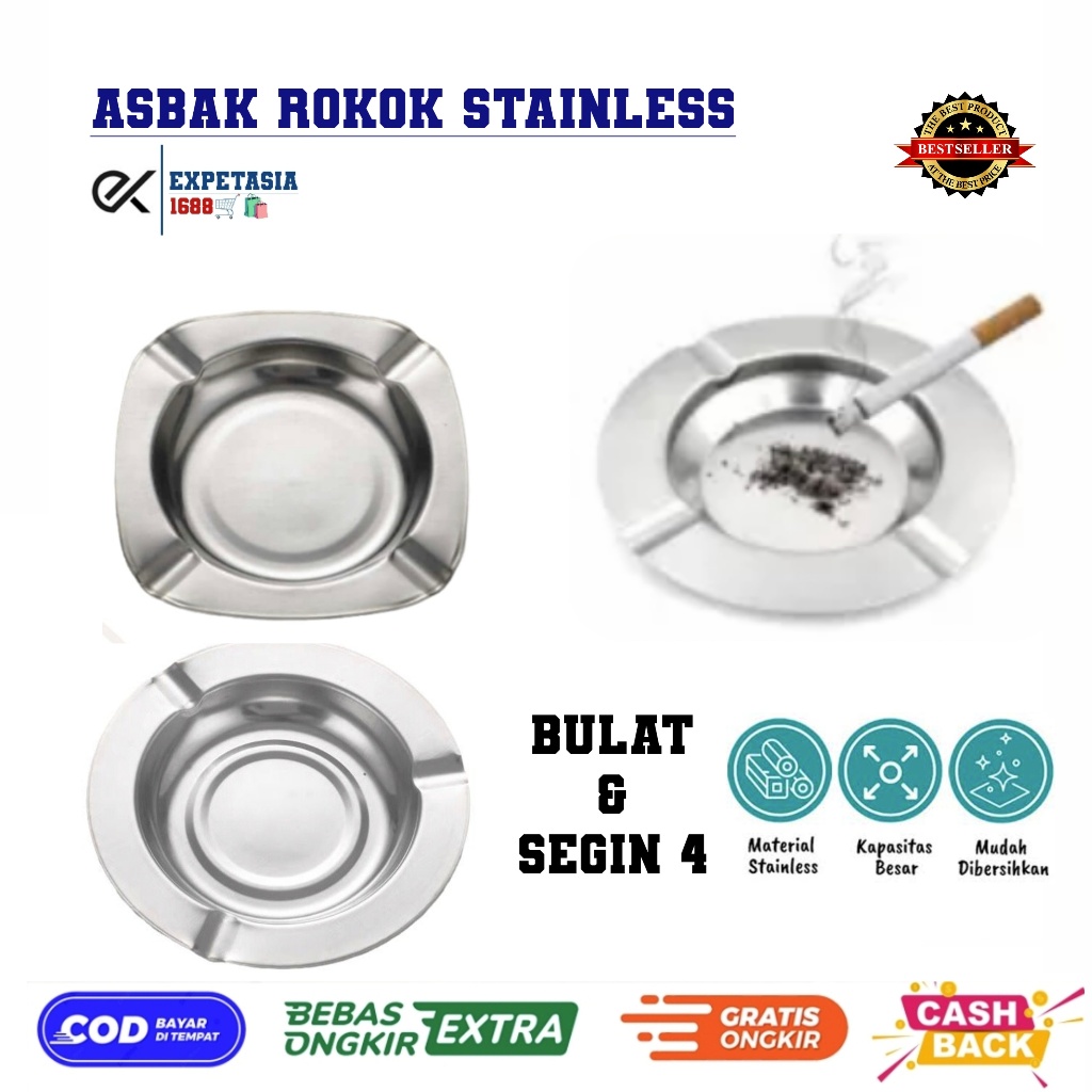 Jual Asbak Portable / Asbak Bulat Tempat Abu Rokok Stainless Steel ...