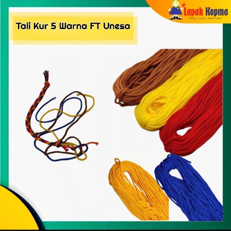 Jual Tali Kur 5 Warna FT Unesa per 2 meter (Merah, Kuning, Biru, Coklat ...