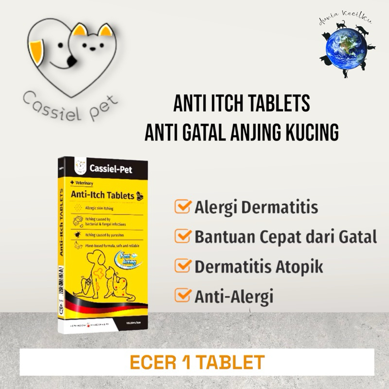 Jual Cassiel Itch Relief Tablets Anti Gatal / Alergi / Radang Kulit ...
