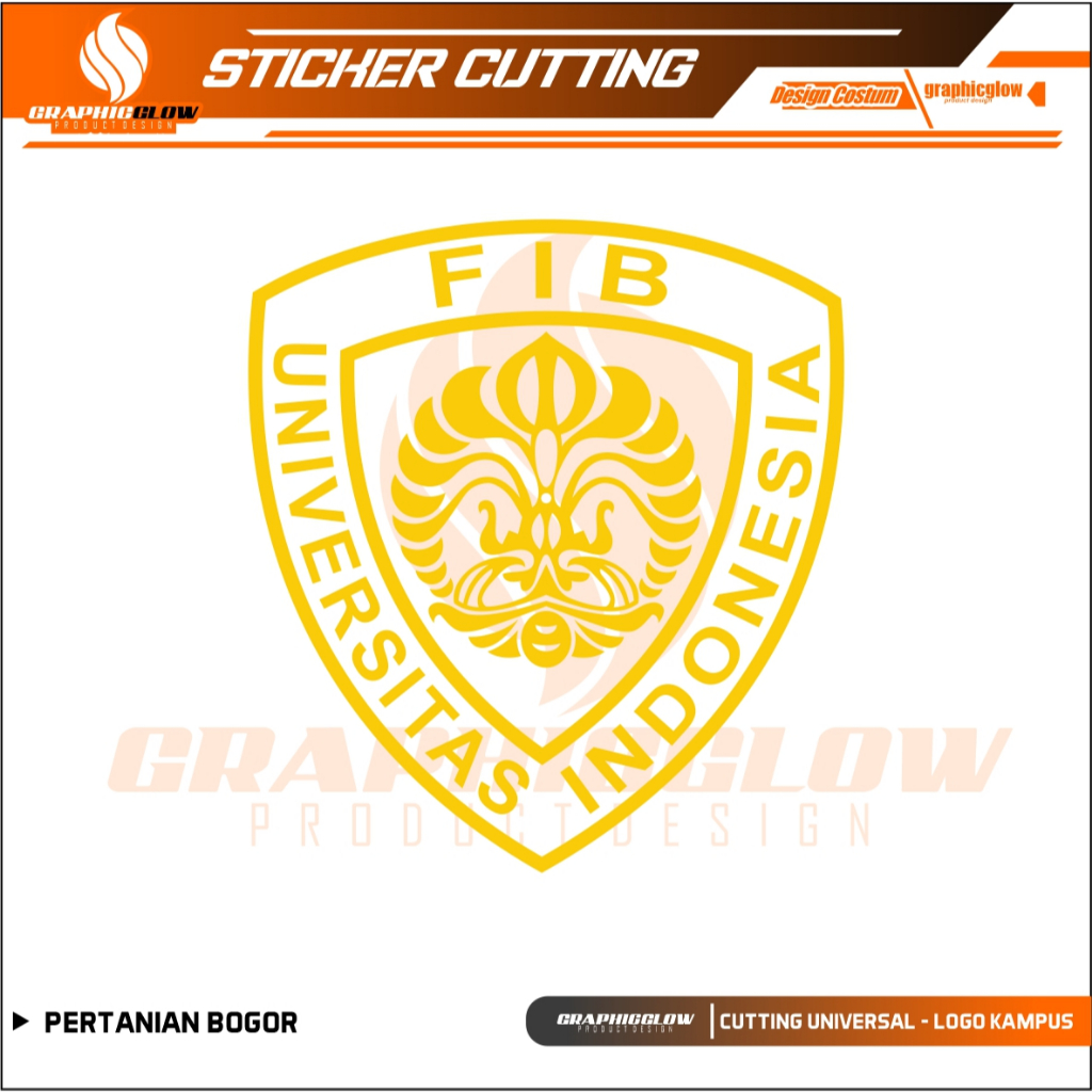 Jual STICKER KAMPUS FAKULTAS FIB ; UNIVERSITAS INDONESIA STICKER KACA ...