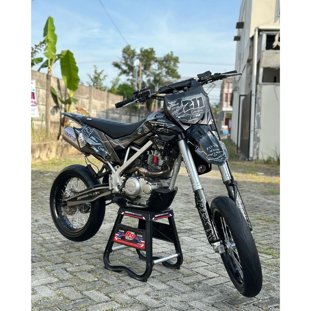 Jual Decal/Stiker D'Tracker /crf 150L WR155/Gordon/KLX BF full body(Bisa ganti warna+nama+no ...