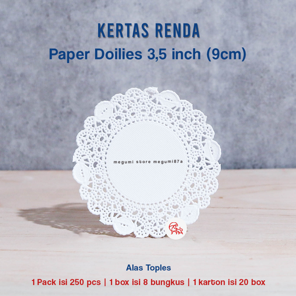 Jual Kertas renda // paper dolies isi 250pcs // alas toples tabung ...