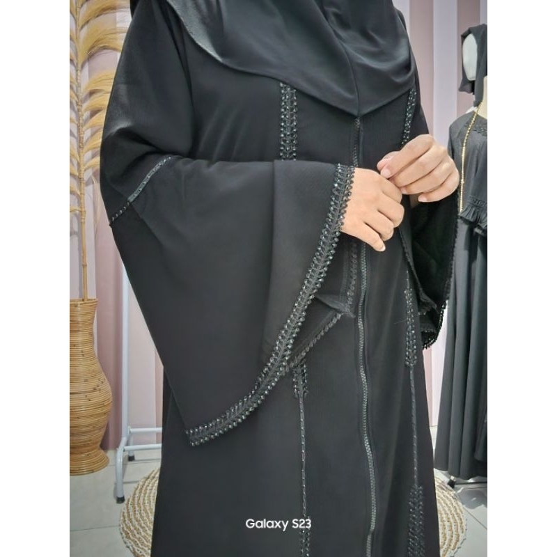 Jual Abaya Elliza ABAYA YOURYU LENGAN TEROMPET BISA JADI OUTER DAN ...