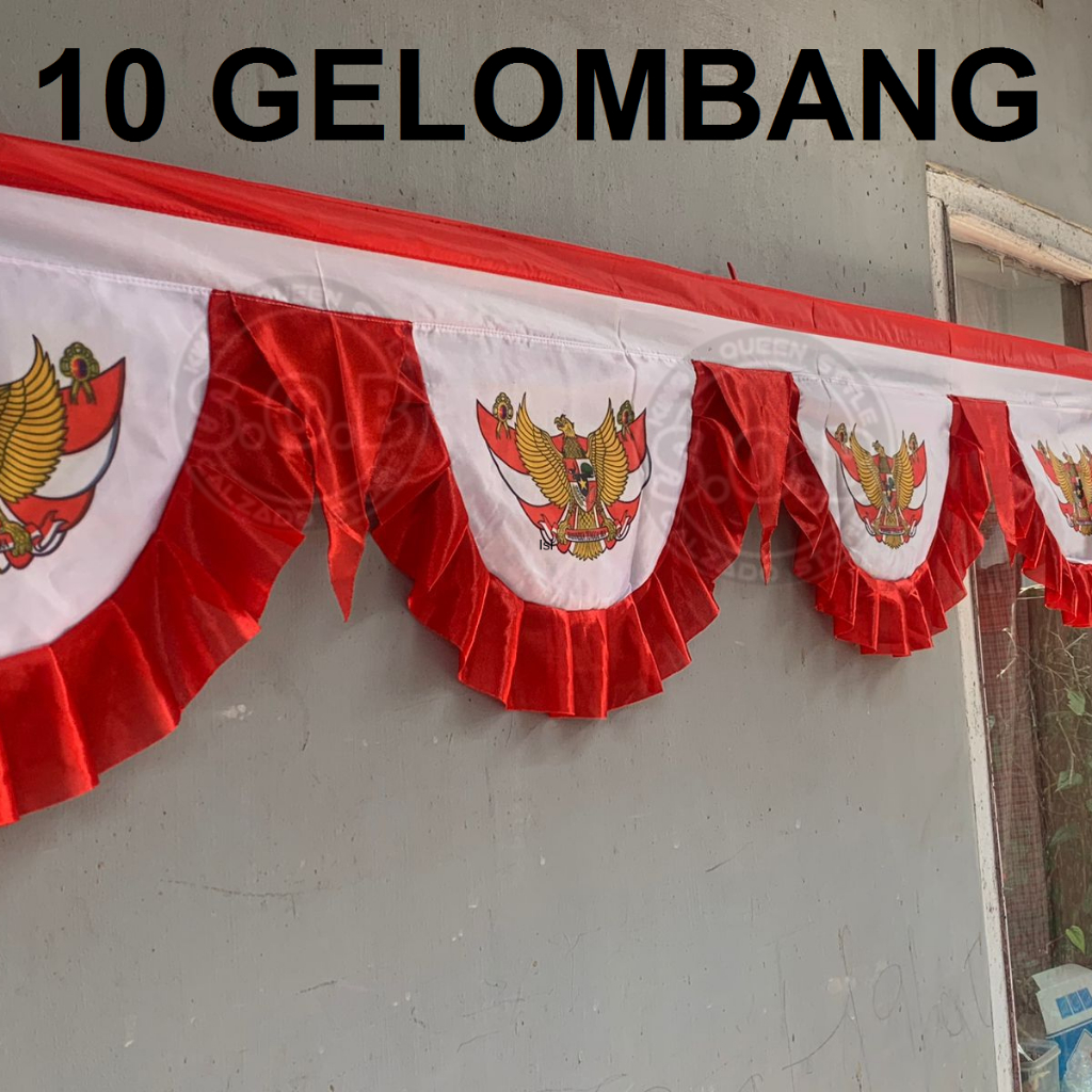 Jual Bendera Panjang 10 dan 5 gelombang Umbul Umbul Merah Putih | Shopee Indonesia