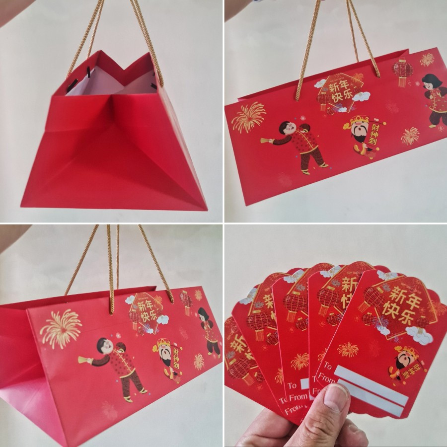 Jual 5 pcs paper bag imlek paper bag persegi panjang laminated doof ...