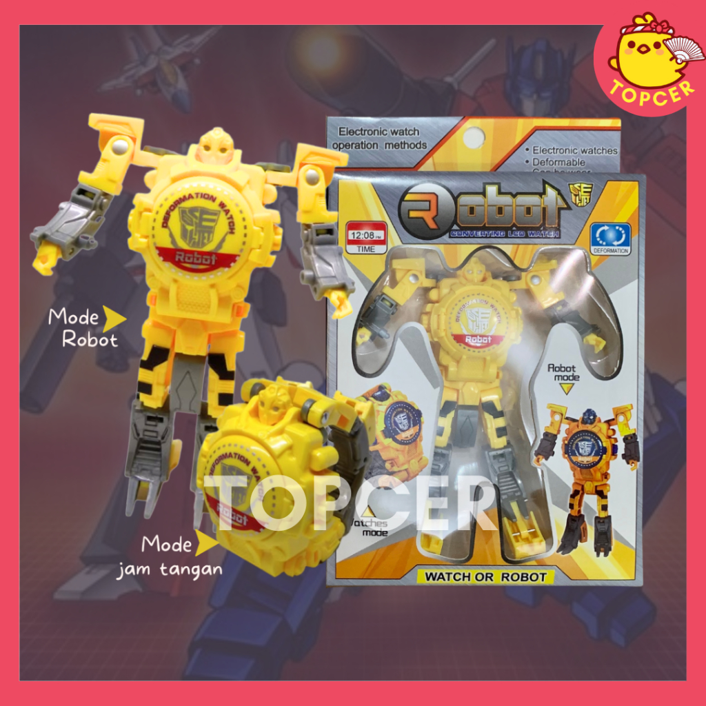 Jual JAM TANGAN ANAK MURAH ROBOT TRANSFORMASI TRANSFORMER ROBOT MODEL ...
