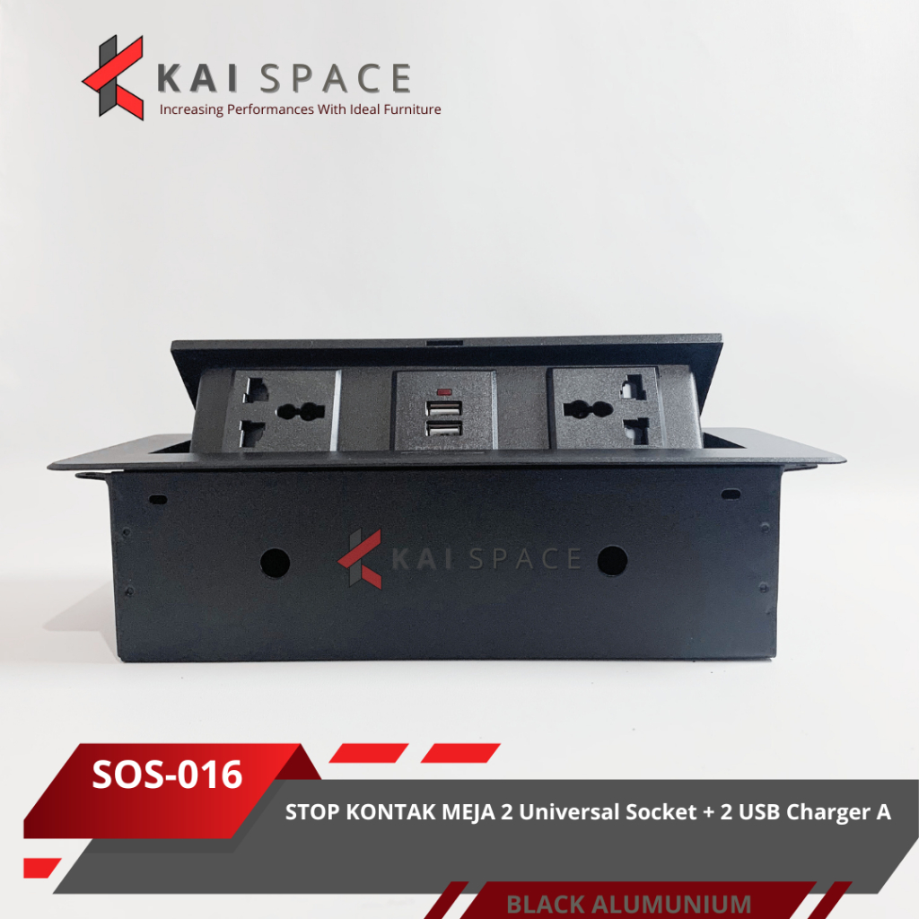 Jual STOP KONTAK MEJA KERJA RAPAT MEETING KANTOR 2 COLOKAN 2 USB ...