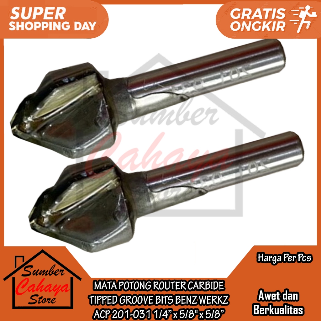 Jual Benz Werkz Mata Potong Router Hpl 201-031 1/4” X 5/8" X 5/8 ...