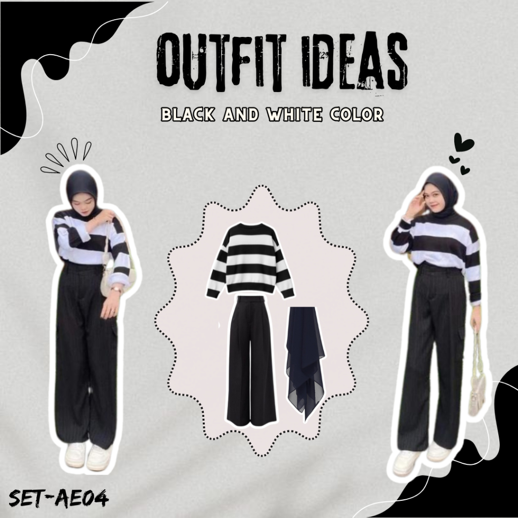 Jual 3 IN 1 One Set Korean Style Outfit Remaja Perempuan Fashionable Kekinian Simple Outfit ...