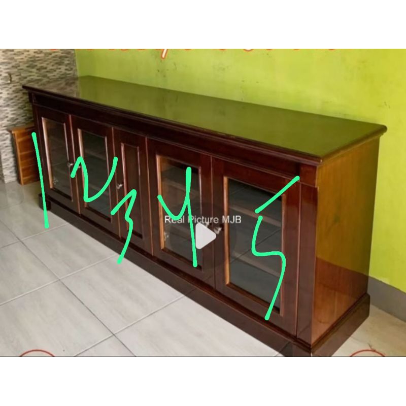 Jual lemari buffet minimalis jati, buffet minimalis costum | Shopee ...