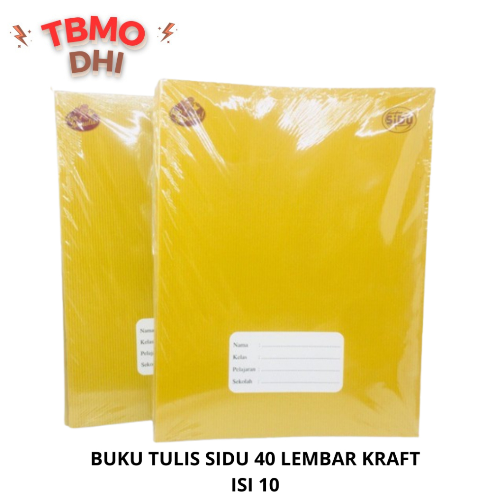 Jual Buku Tulis Sinar Dunia SIDU Kraft 40 Lembar (1 Pack Isi 10 Buku ...