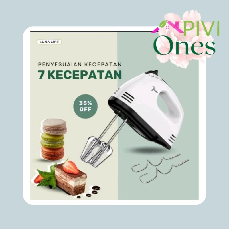Jual LUNA LIFE hand mixer 7 Speed HM01 Garansi Resmi Original Termurah ...