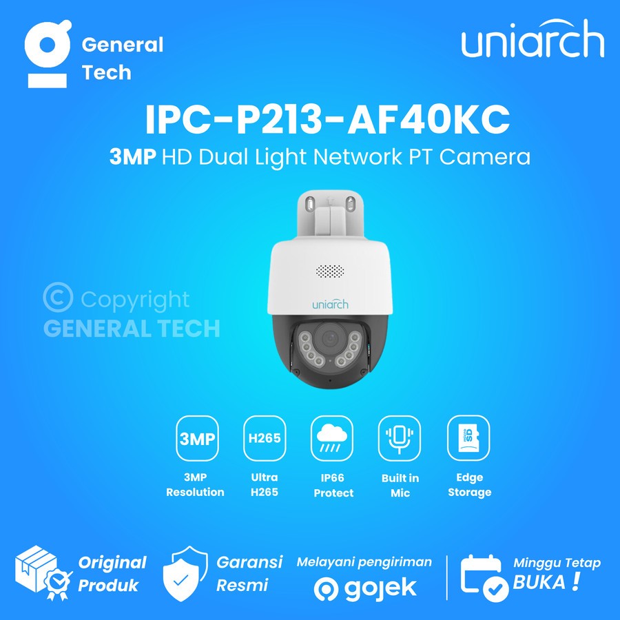 Jual UNIARCH IPC-P213-AF40KC 3MP HD DUAL LIGHT NETWORK CAMERA | Shopee ...