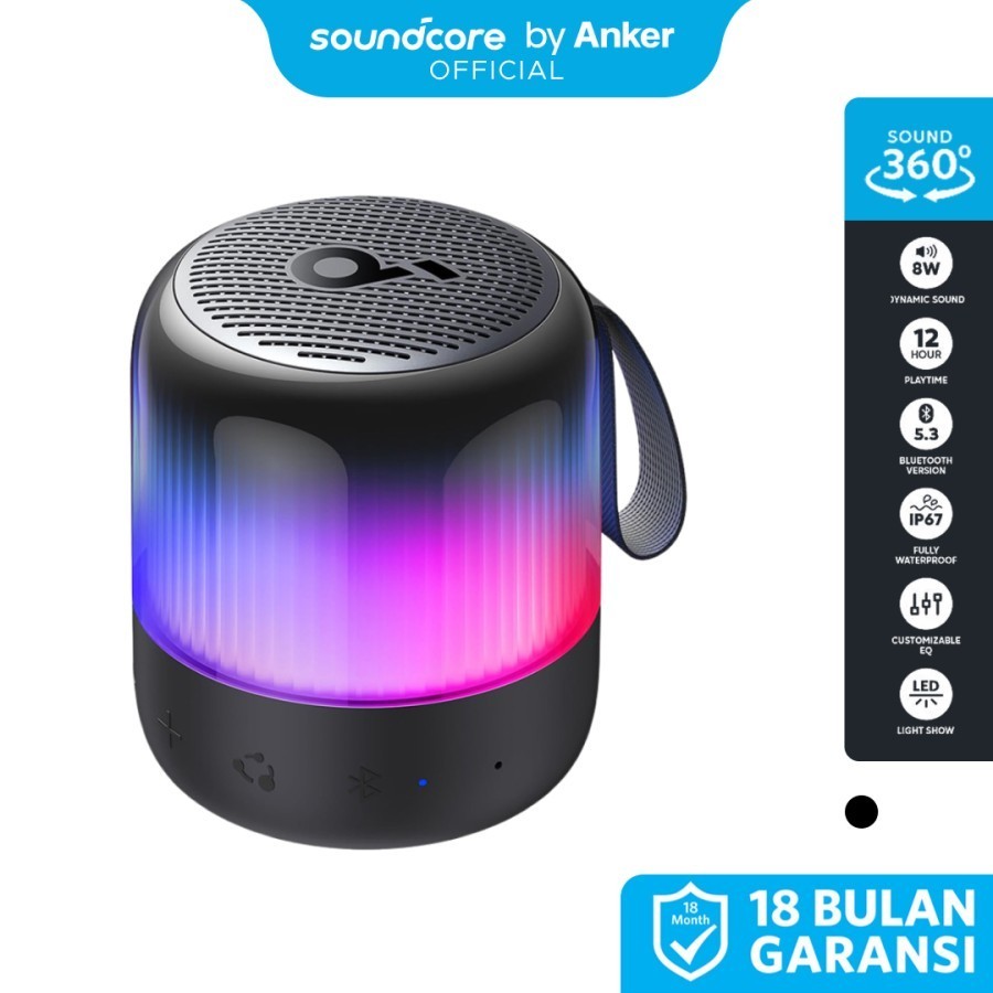 Jual Anker Soundcore Glow Mini Speaker Bluetooth LED Lampu - A3136 ...