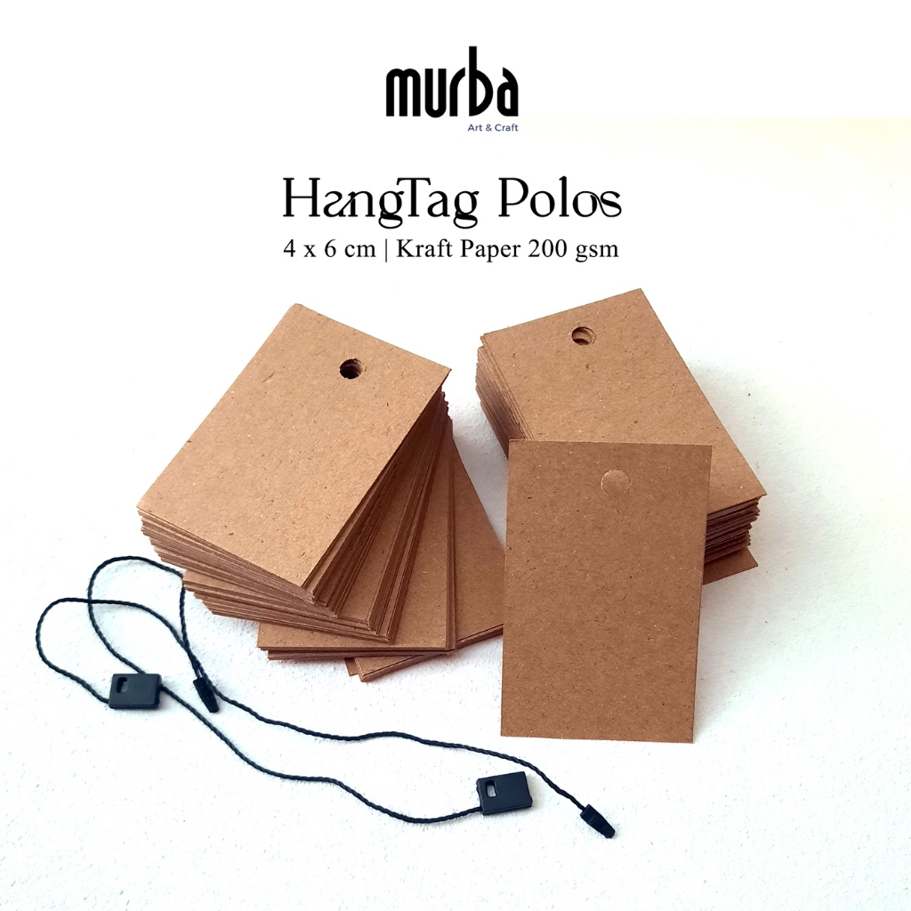 Jual Hangtag Polos 100 pcs | Hang Tag Label Polos Kraft Coklat Tebal ...
