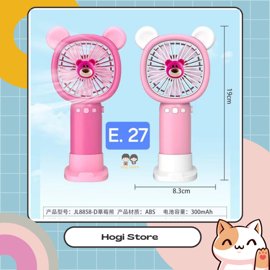 Jual Kipas Angin Portable Mini Fan Gambar Karakter Lotso Murah | Shopee ...