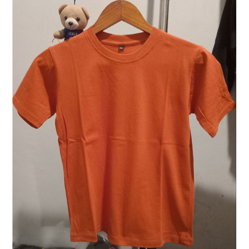 Jual Kaos Anak - Anak Usia 1-10 Tahun Warna Oren | Shopee Indonesia
