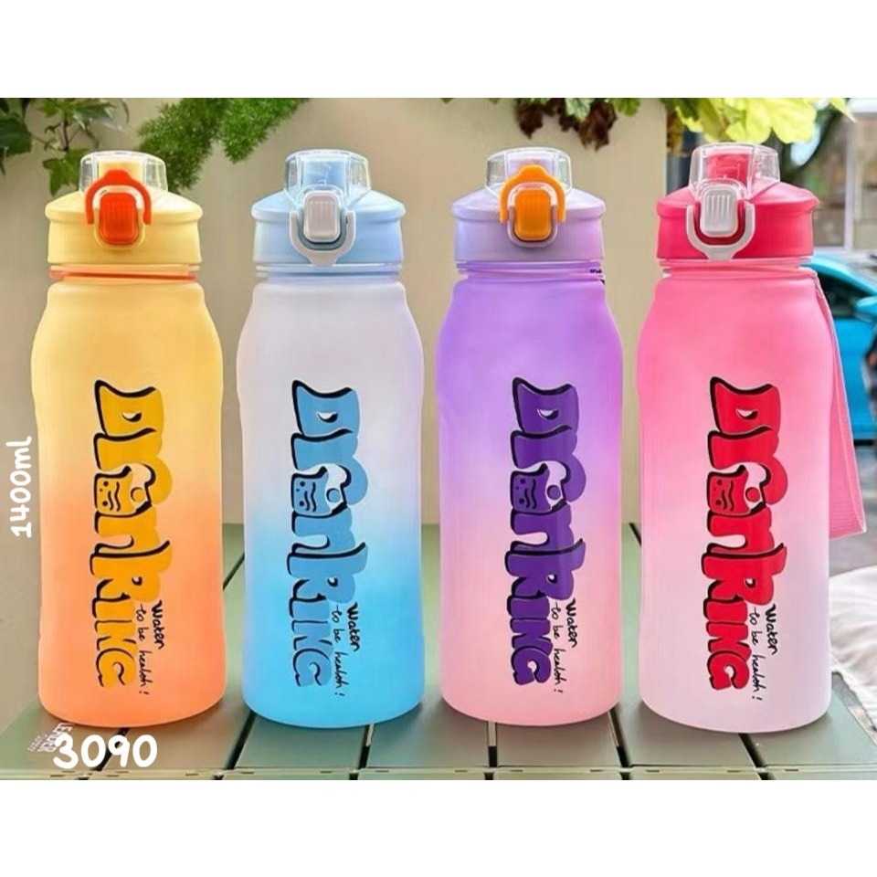 Jual BOTOL MINUM 1400ML / BOTOL MINUM BESAR / BOTOL MINUM WARNA WARNI ...