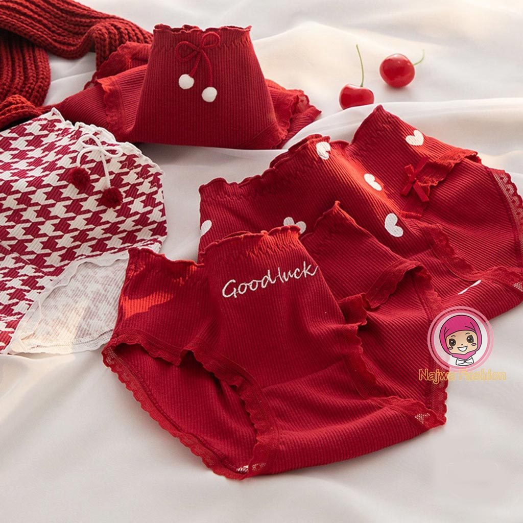 Jual NAJWA - Celana Dalam CD Wanita Motif Lucu Imut Katun Undies Renda ...