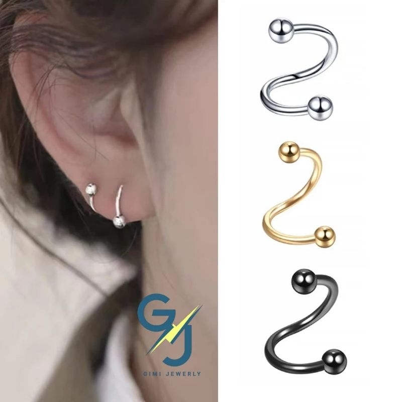 Jual Anting Tindik Hidung /Bibir/Tulang Rawan Telinga Bentuk Bulat ...