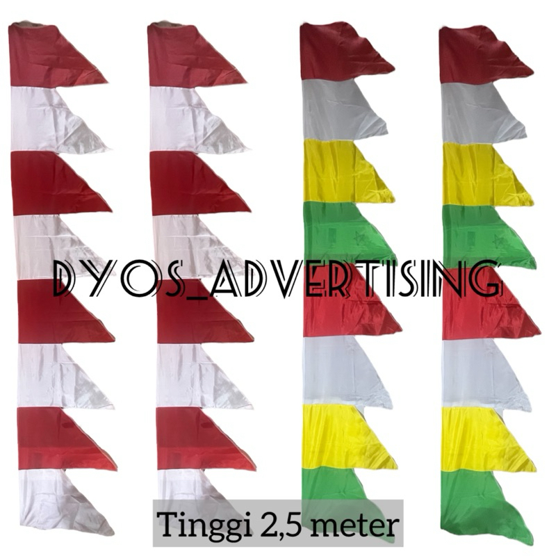 Jual Bendera umbul-umbul merah putih dan warna warni tinggi 2,5 meter | Shopee Indonesia