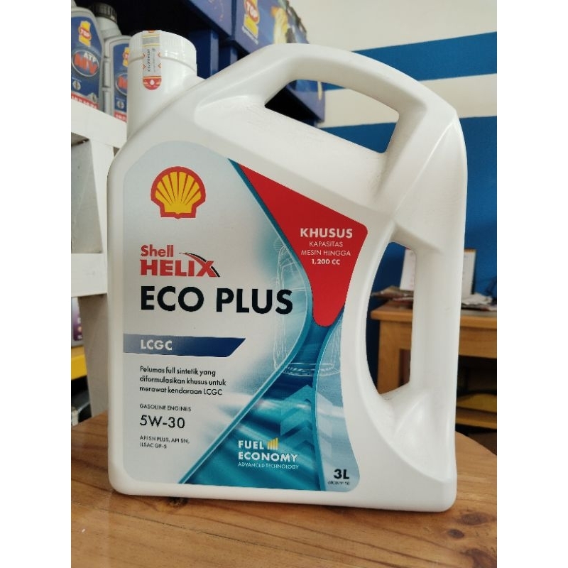 Jual oli shell helix eco plus 5w -30 3L 100%ORI | Shopee Indonesia