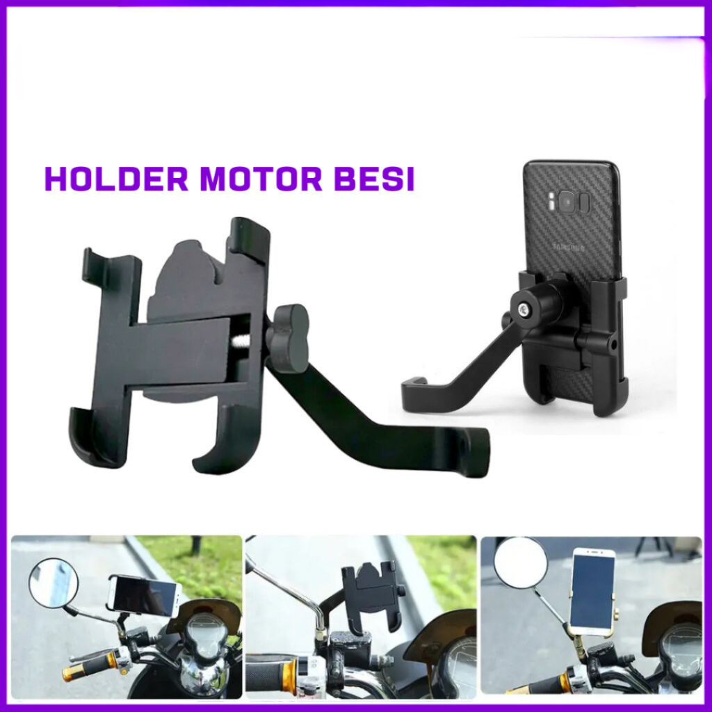 Jual MSM Holder Motor Besi Spion Stang HM-20 Universal MotorBike Phone Holder | Shopee Indonesia