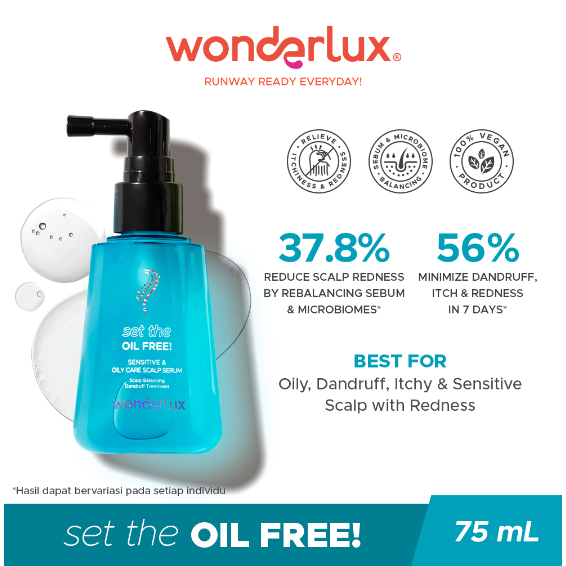 Jual Wonderlux Set The Oil Free! Sensitive Scalp Care Serum Hair Serum ...