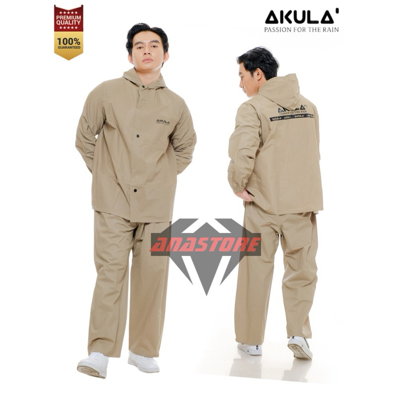 Jual Jas hujan pria wanita setelan celana anti rembes bahan karet pvc terbaik by Akula | Shopee ...