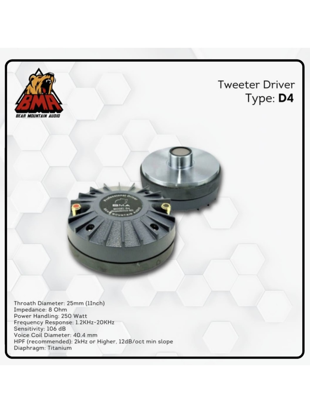 Jual DRIVER TWEETER BMA D4 600W PROFESIONAL TWITER TWITTER PROFESSIONAL ...