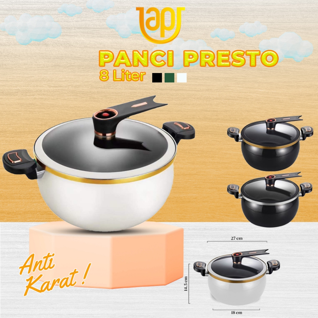 Jual Uapofficial Panci Presto Labu 8 Liter Wajan Panci Presto Coating ...