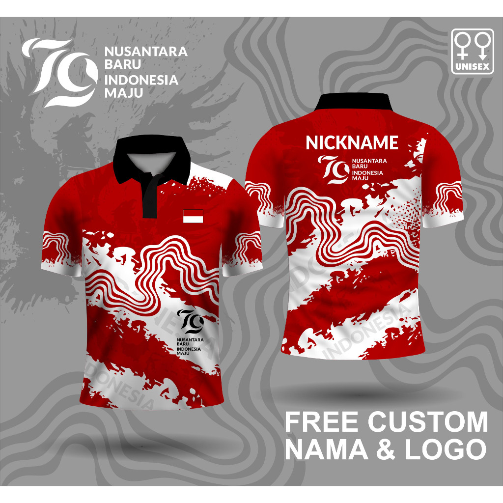 Jual Jersey polo hut kemerdekaan ri ke 79 baju 17an kaos dirgahayu indonesia 2024 | Shopee Indonesia