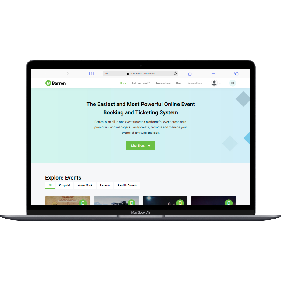 Jual SOURCE CODE TIKET EVENT DENGAN NOTIF WA GATEWAY | Shopee Indonesia