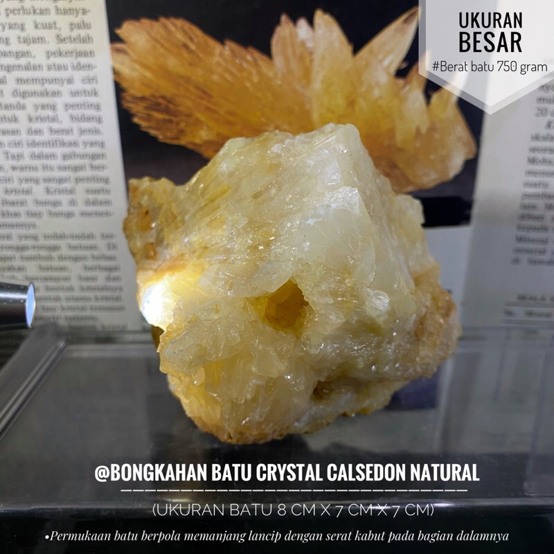 Jual Bongkahan Crystal Calsedon Serat Duri L51 atau Batu Kristal ...