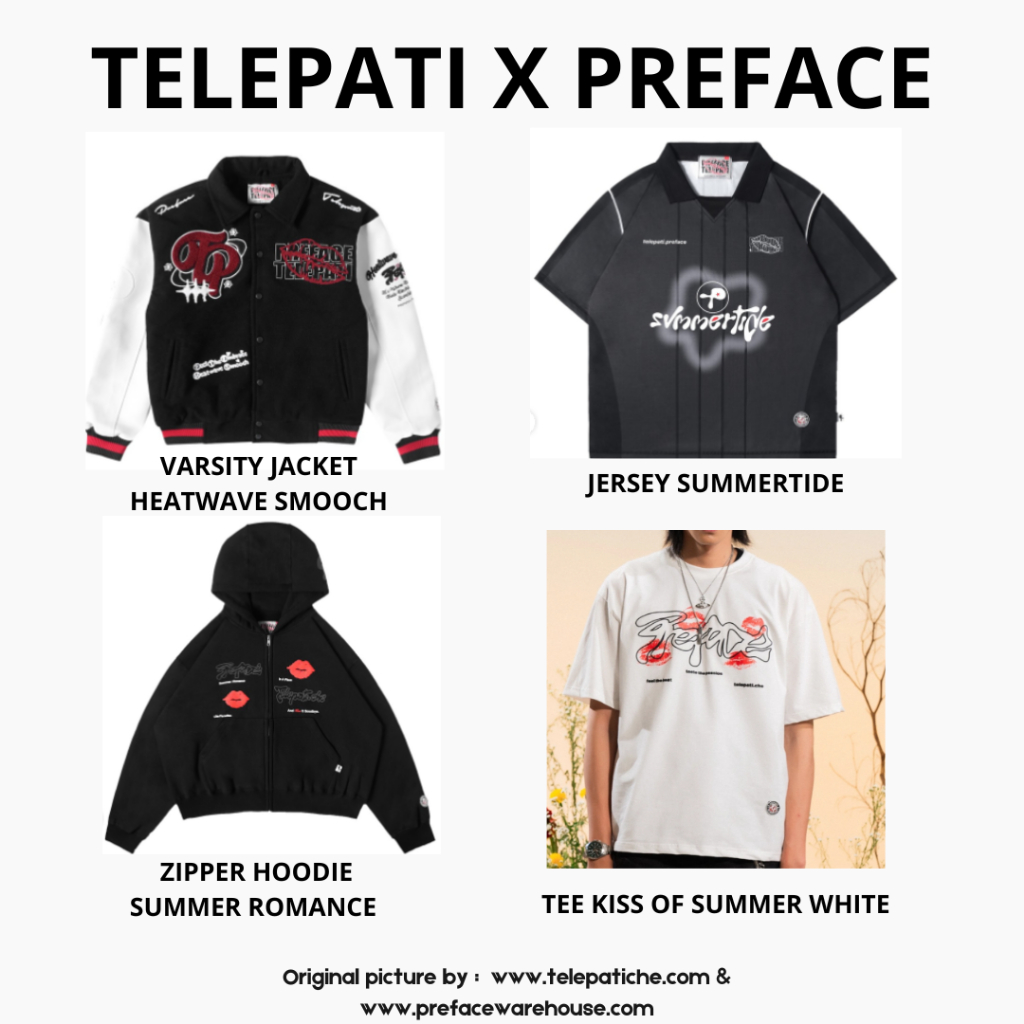 Jual TELEPATI X PREFACE | VARSITY JACKET HEARTWAFE | ZIP HOODIE ...
