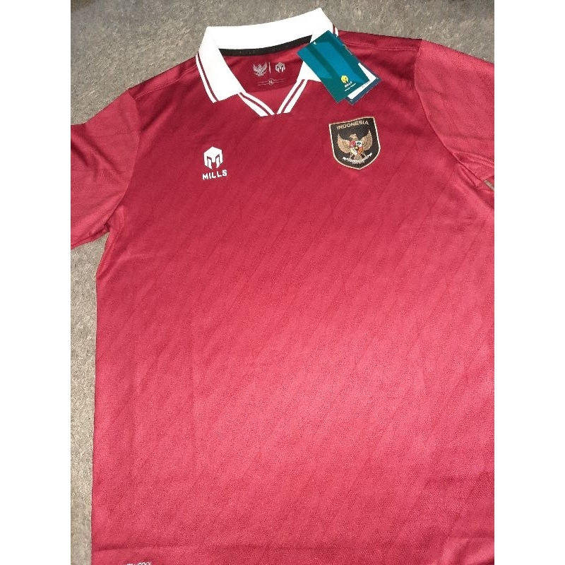 Jual Jersey Mills Timnas Indonesia Home Replika - XL | Shopee Indonesia