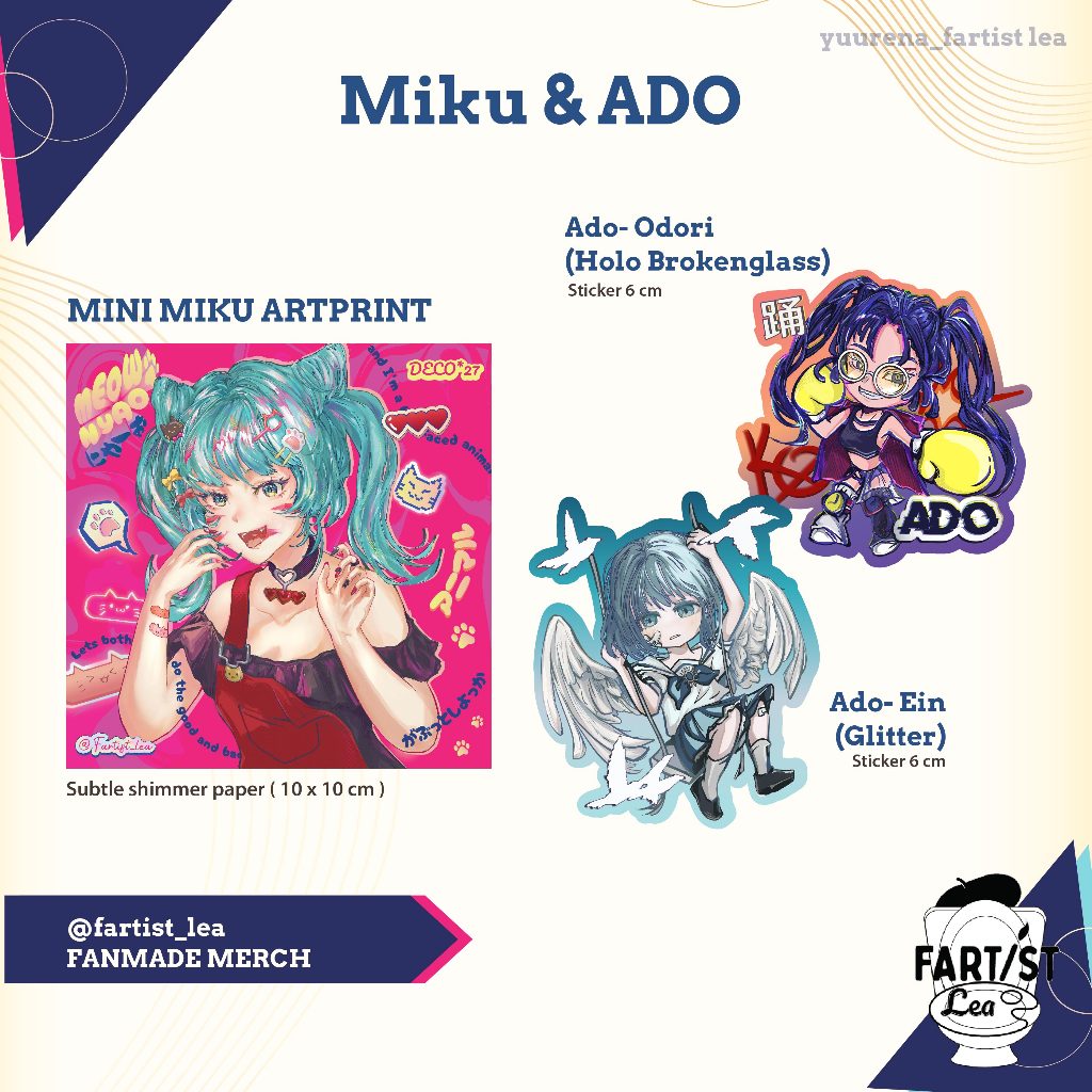 Jual Ado & Miku JPOP Merch Sticker & Mini Print | Shopee Indonesia