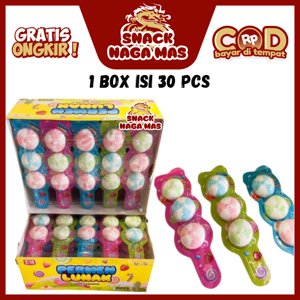 Jual DSM PERMEN LUNAK MARSHMALLOW MOCHI MOCI [1 BOX ISI 30 PCS ...
