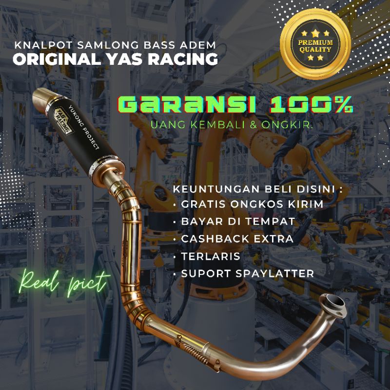Jual KNALPOT SAMLONG ORIGINAL BY YAS RACING FULL SYSTEM BASS ADEM PADAT ...