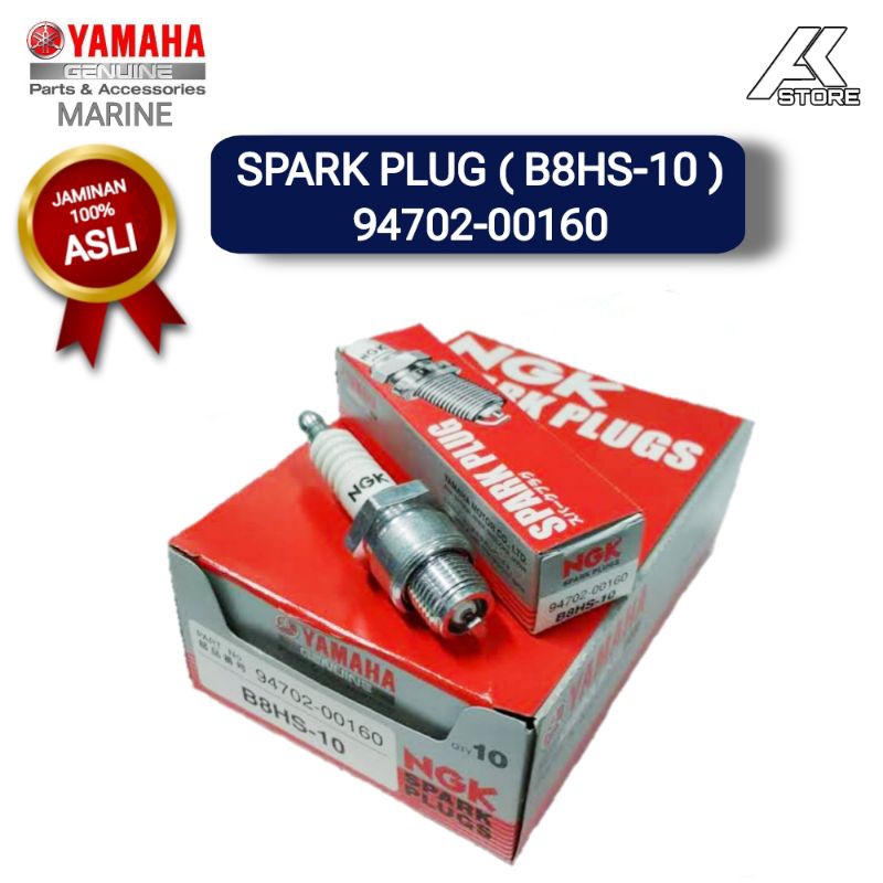 Jual BUSI B8HS-10 ( 1kotak 10pcs) | Busi Mesin Tempel Yamaha asli ...