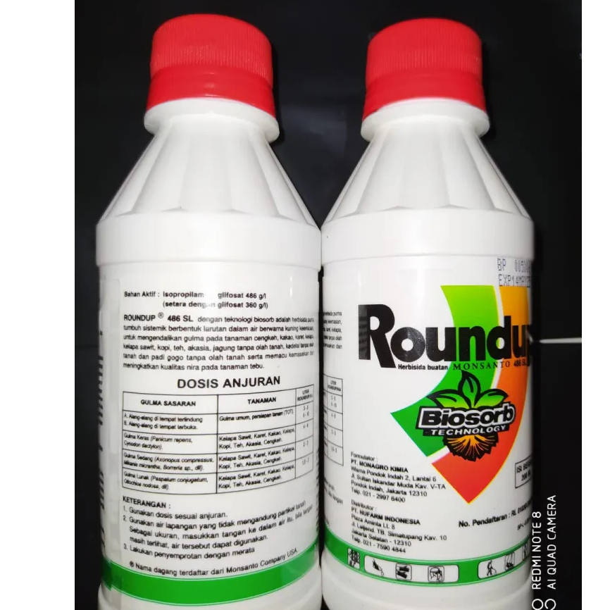 Jual Roundup obat pembasmi rumput 200 ml//Herbisida Roundup 486SL /Obat ...