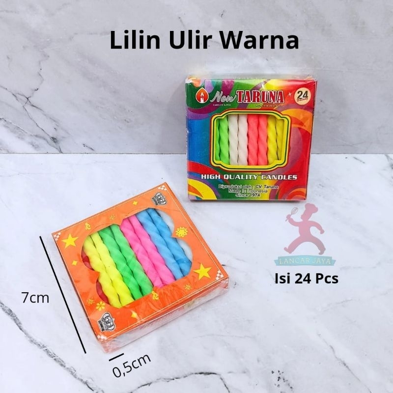 Jual Lilin Ulir Warna Isi 24pcs | Shopee Indonesia