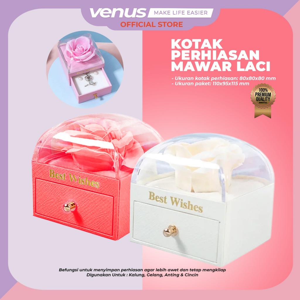 Jual Venusjkt - Best Wishes Rose Valentine Promise Ring Box Laci/Box ...