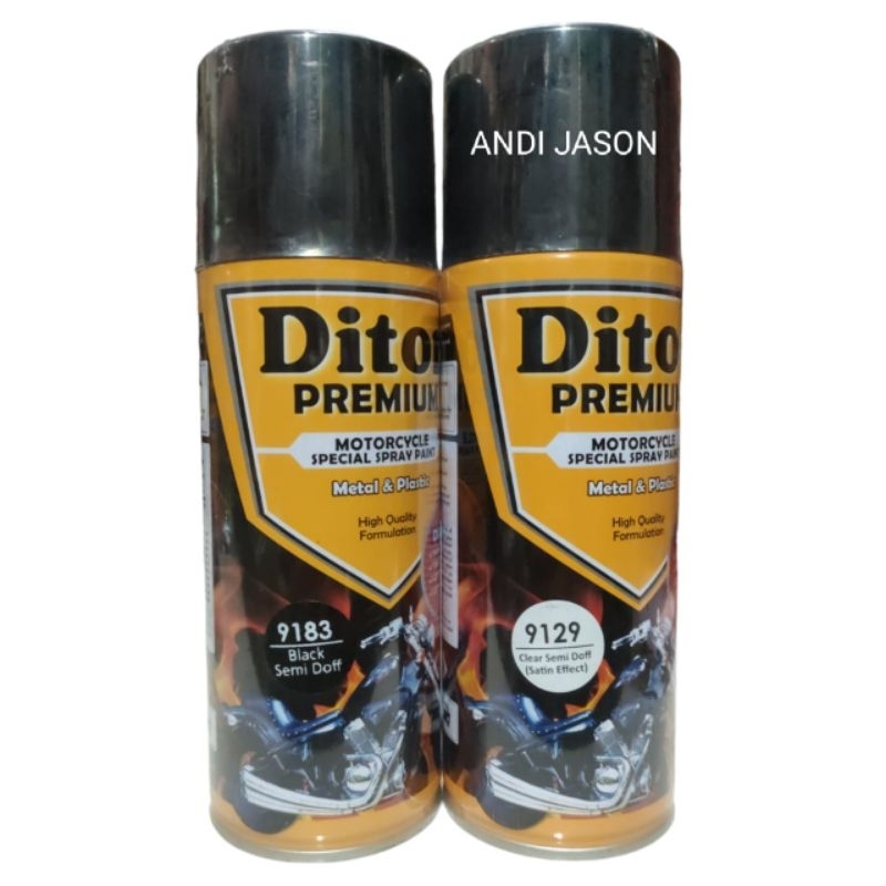 Jual PAKET 2 KALENG DITON PREMIUM 400CC 9183 BLACK SEMI DOFF / 9129 ...