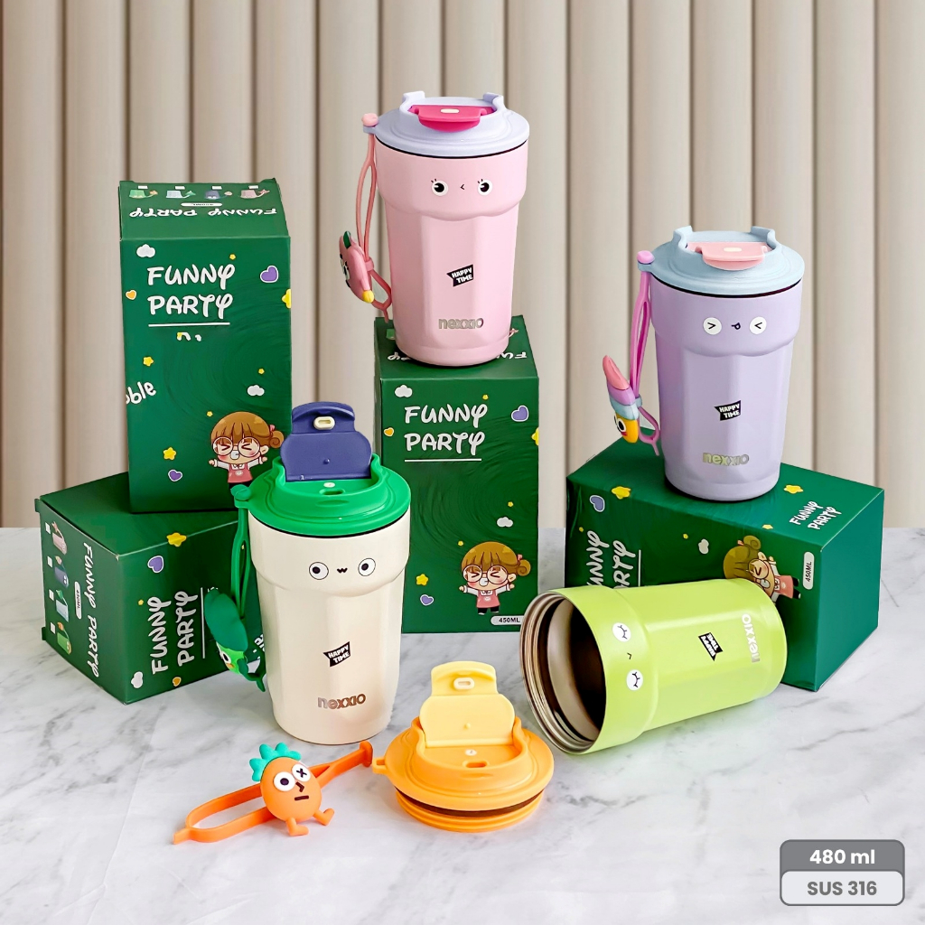 Jual Nexxio Tumbler Botol Mug Kopi Teh Botol Minum Aesthetic Termos ...