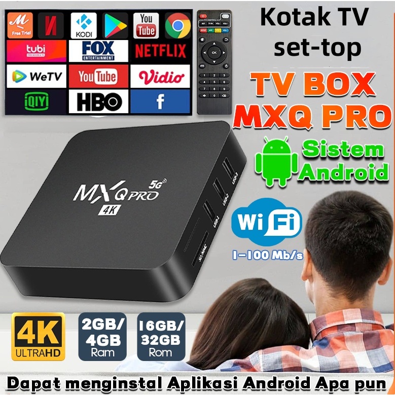 Jual TV Box Android MXQ Pro 5G 2G+16G /Jaringan WiFi tanpa wayar set-top kotak TV set-top kotak ...