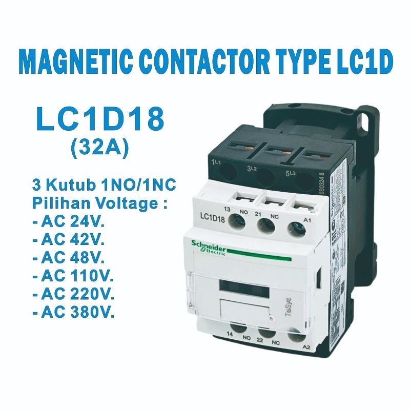 Jual Contactor Kontaktor LC1D18M7 | Shopee Indonesia