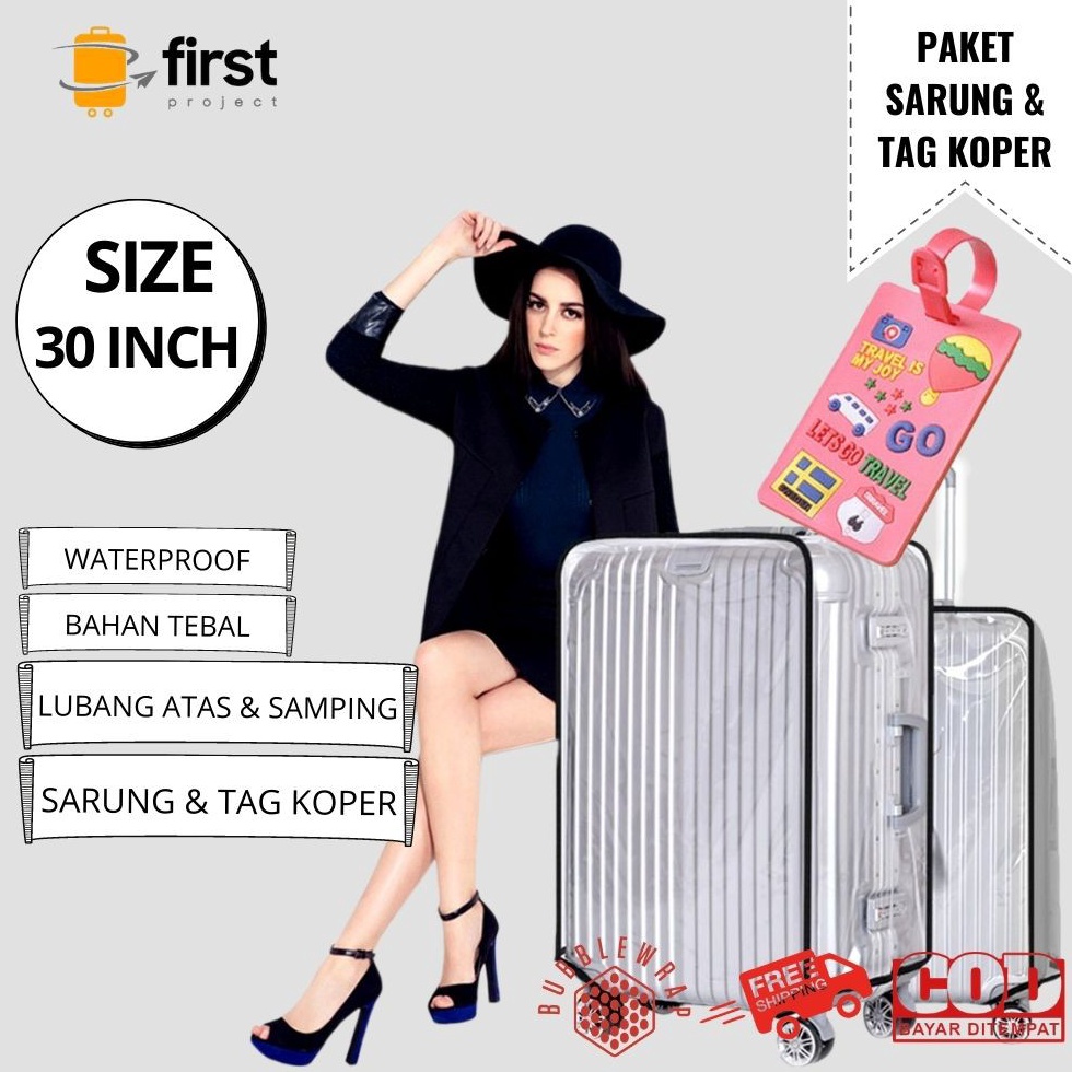 Jual WAH FIRST PROJECT Paket Hemat 3 Inch Luggage Cover Transparent ...