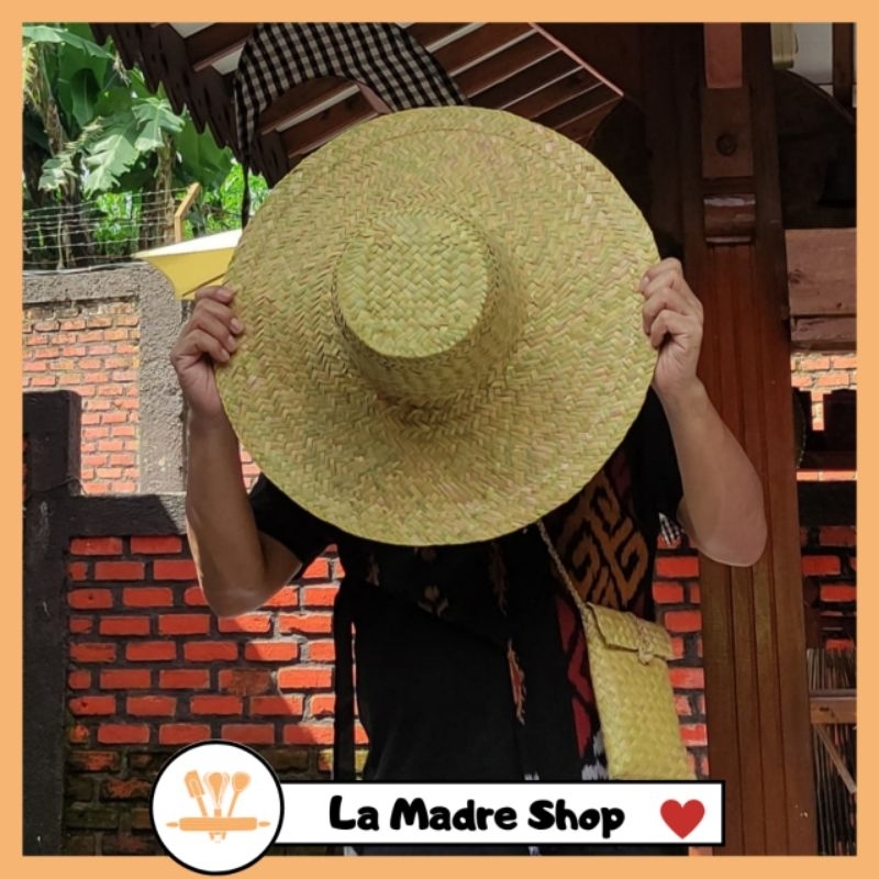 Jual Topi Pantai Mancing Berlidah Lebar - Anyaman Daun Purun - Khas ...