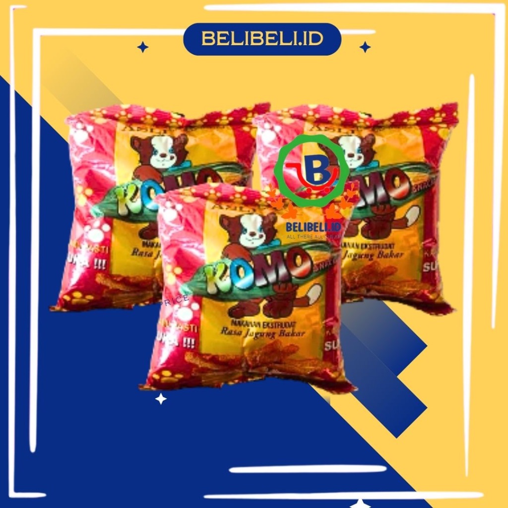 Jual Snack Chiki ciki jadul zaman dulu Berhadiah Komo 1 Renceng isi 10 ...